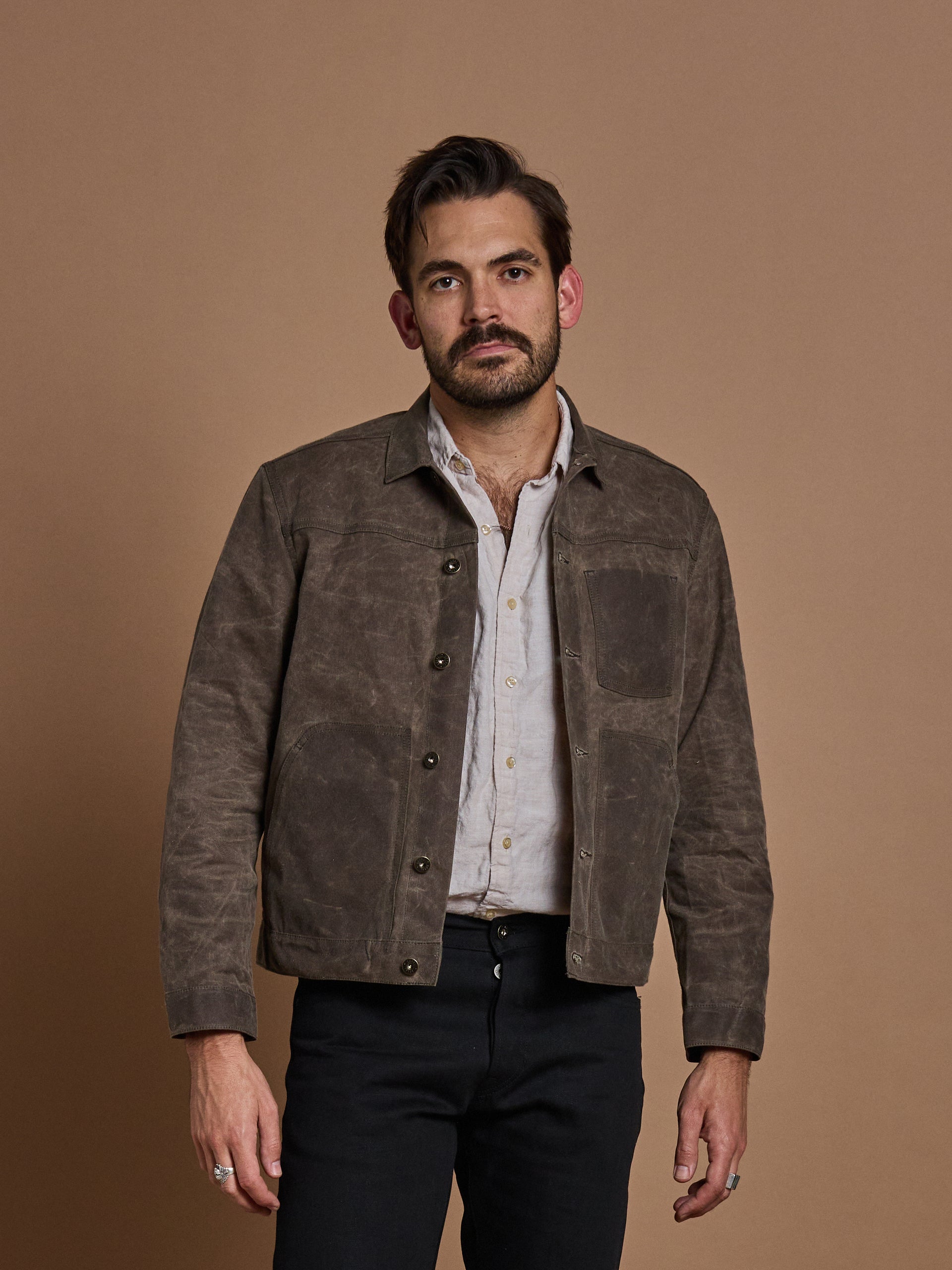 Wayman Jacket - Dark Oak - Waxed Canvas – Loyal Stricklin